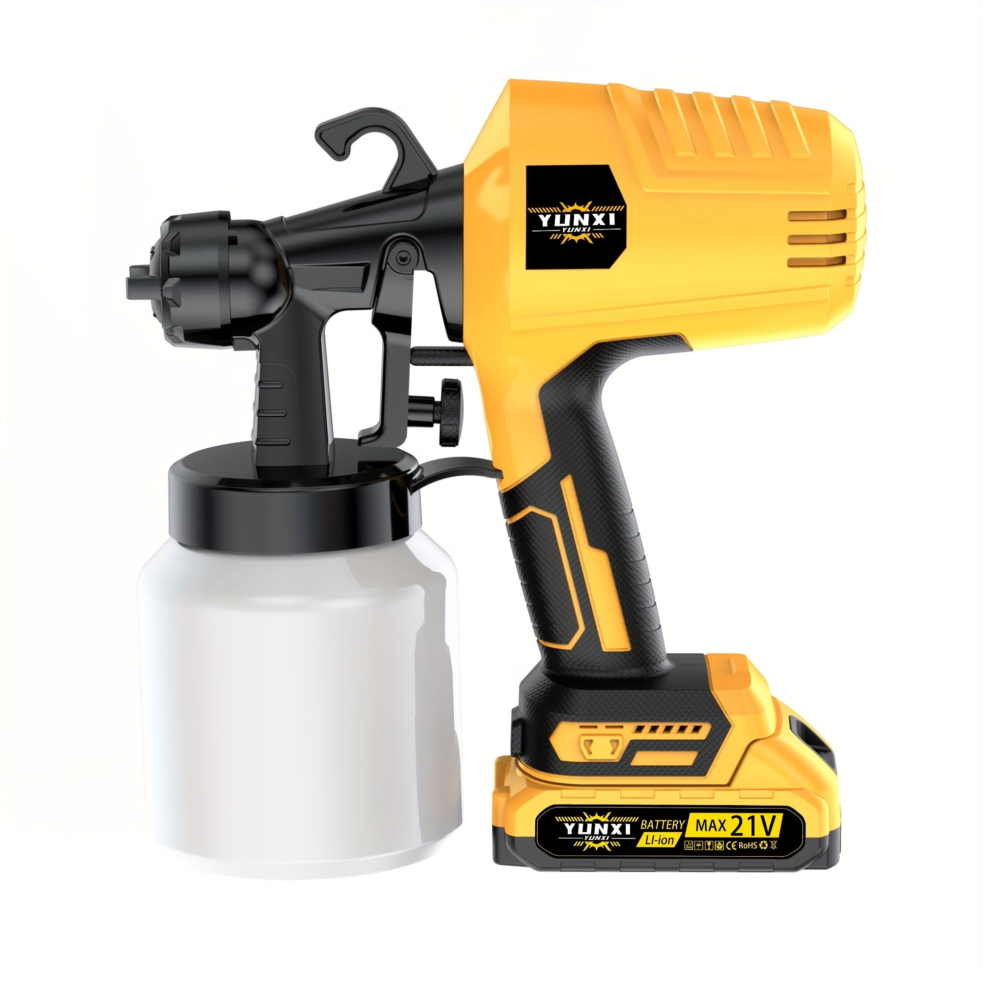 Cordless Paint Sprayer with 1500mAh Rechargeable Battery, 16.91oz ...