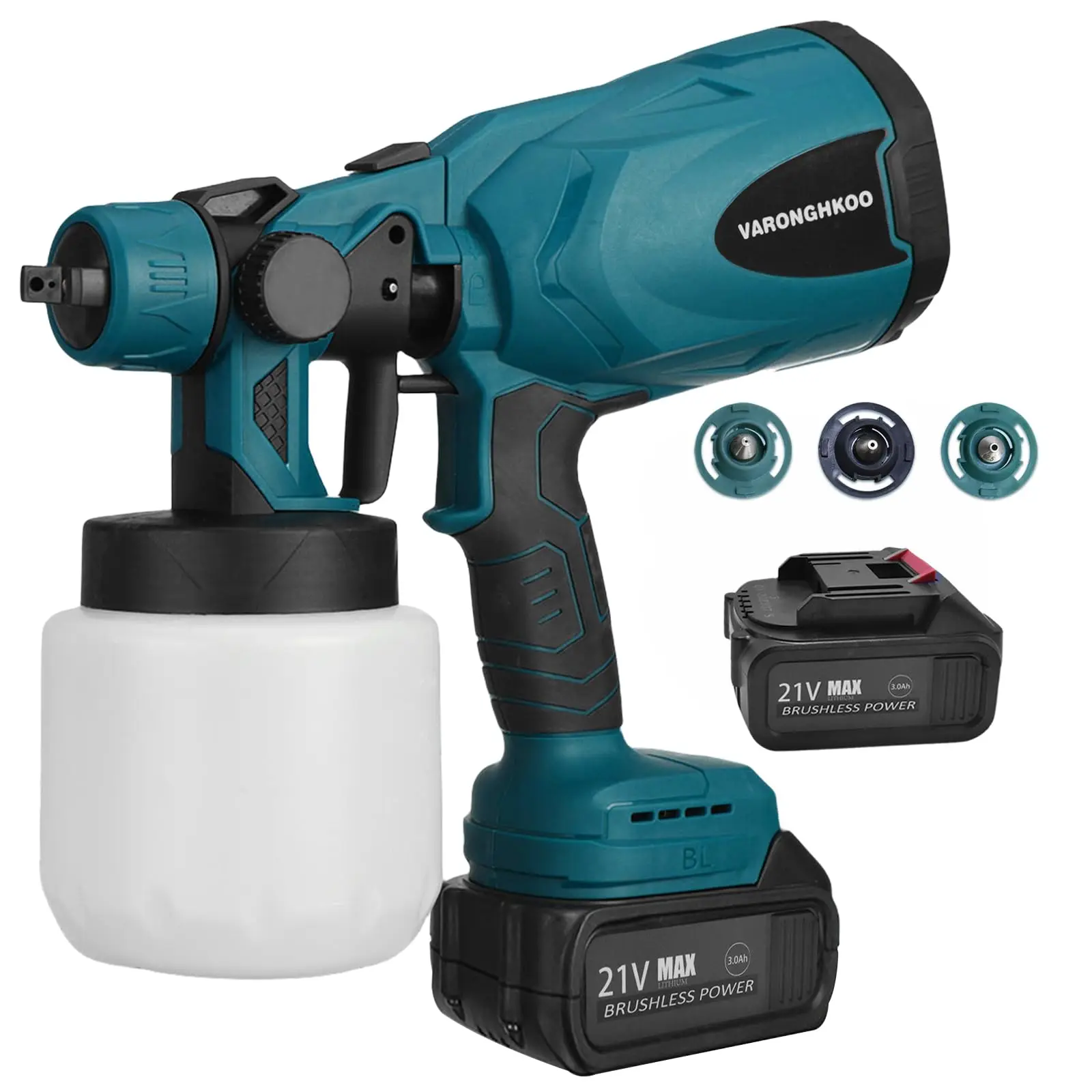 Cordless Paint Sprayer 800ml, 30000RPM High-Power Electric Spray Gun ...