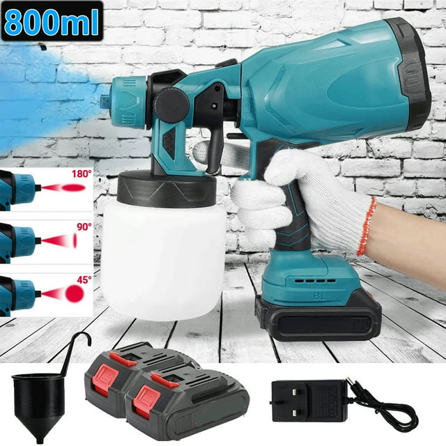 Cordless Paint Sprayer, Battery Paint Sprayer with 2 Batteries ...