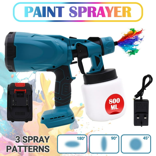 Cordless Paint Sprayer Gun,600W Electric Airless Hvlp Paint Sprayer ...