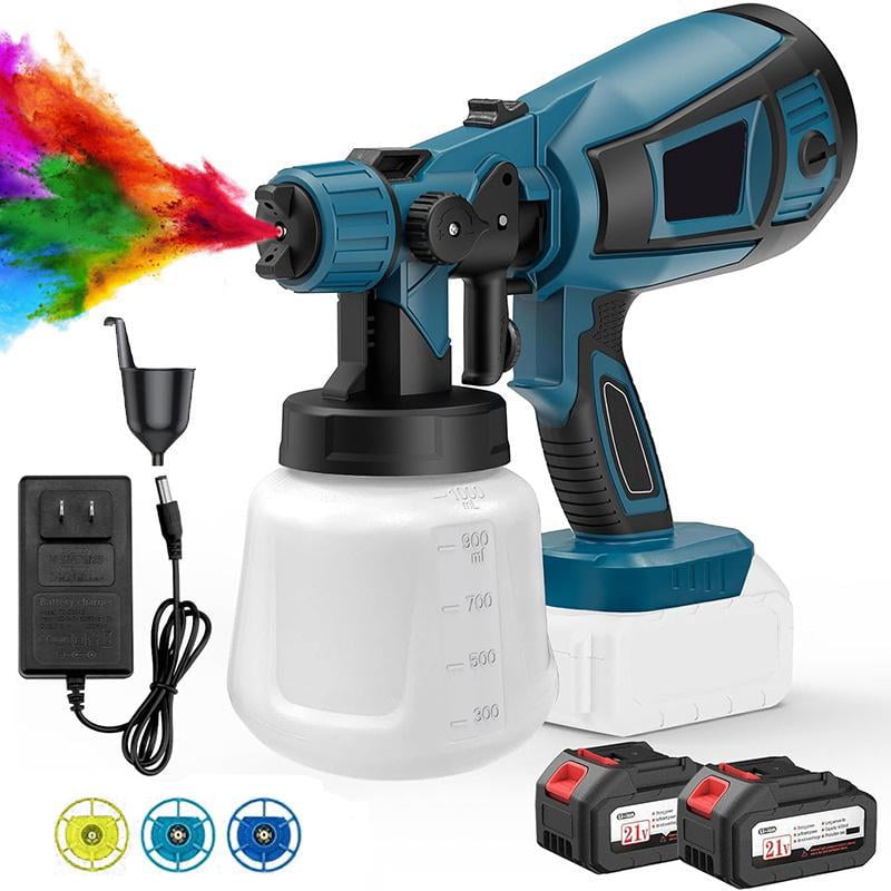 Cordless Paint Sprayer,High Power Electric Spray Paint 1000ml High ...