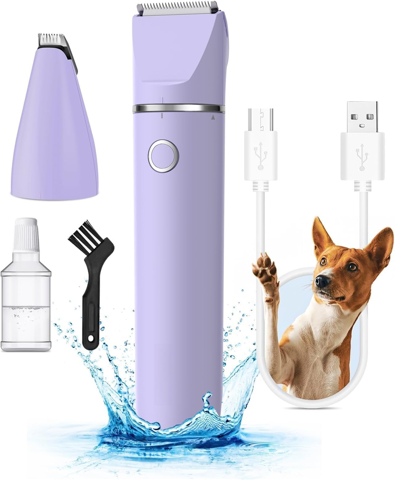Cordless Paw Trimmer - Low Noise Small Clippers with Double Clipper for ...