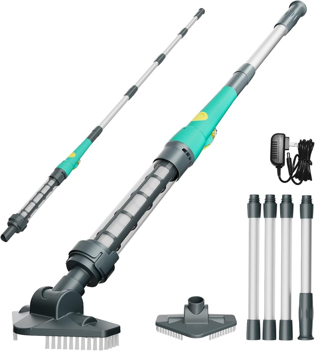 Cordless Pool Vacuum, Handheld Rechargeable Pool Vacuum Cleaner for ...