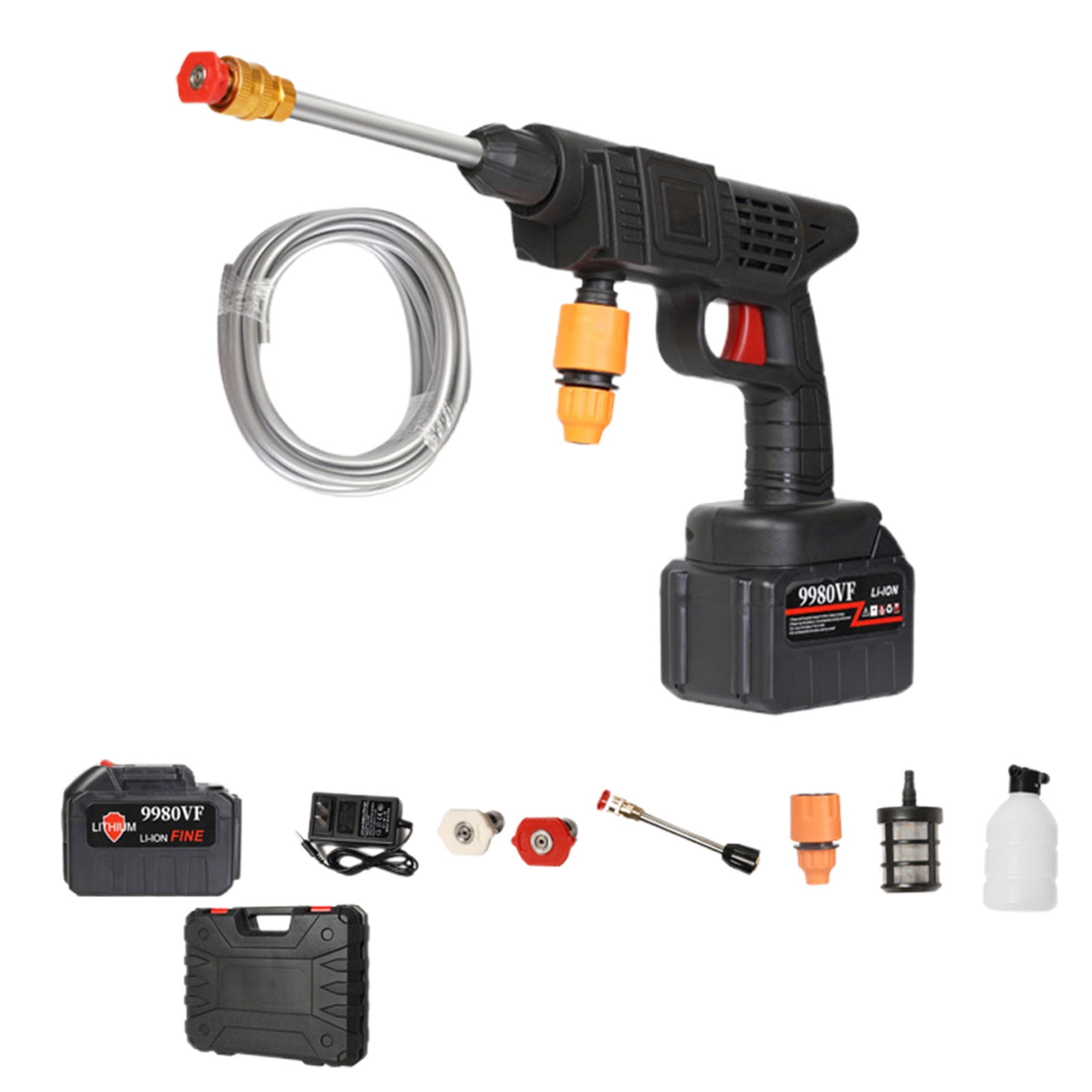 Cordless Portable Power Washer - 452PSI Battery Powered Pressure Washer ...