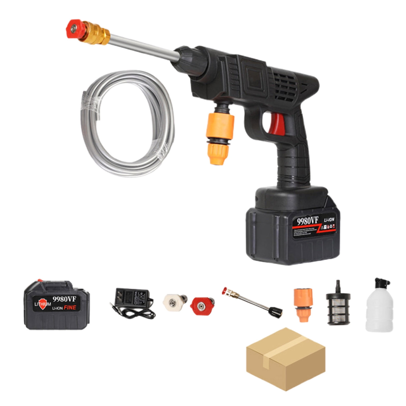 Cordless Portable Power Washer - 452PSI Battery Powered Pressure Washer ...