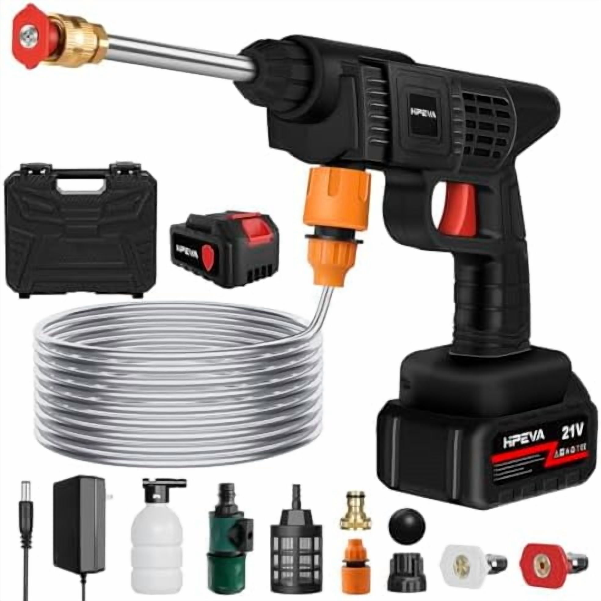 Cordless Portable Power Washer - 452PSI Battery Powered Pressure Washer ...