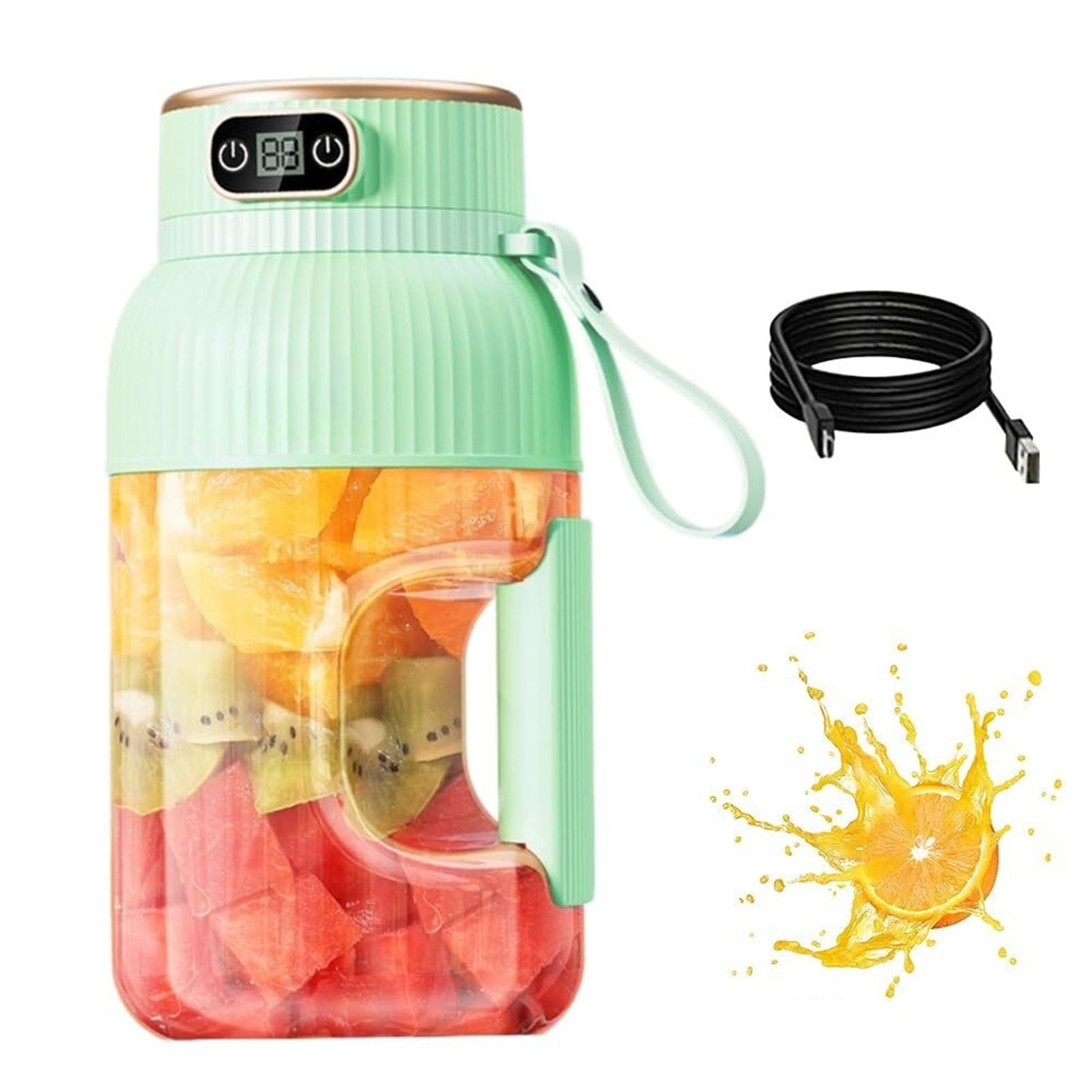 Cordless Portable Smoothie Blender, USB-C Rechargeable Juicer Personal ...