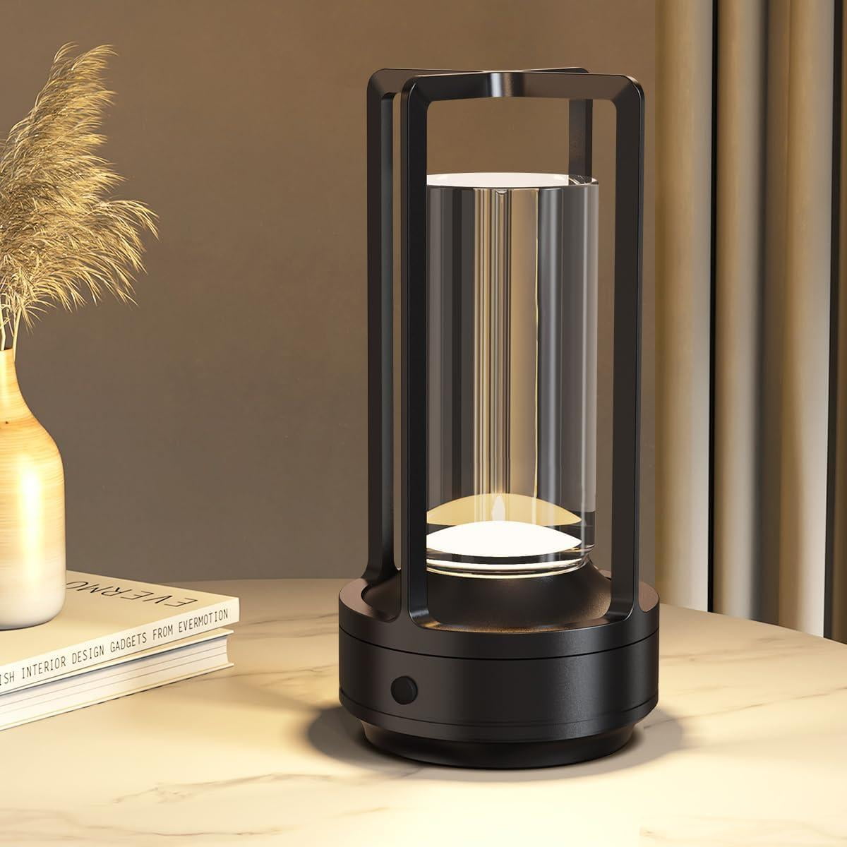 Cordless Portable Table Lamp Rechargeable for Indoor/Outdoor, 3000mAh ...