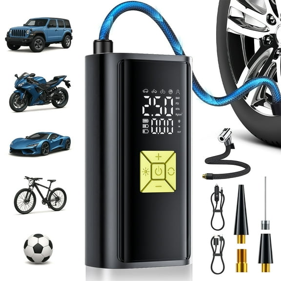 Vacemry Car Tire InflatorPortable Mini Air Compressor Pump for Vehicle ...