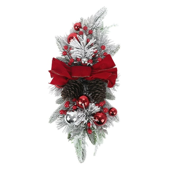 Cordless Prelit Stairway Trim Christmas Wreaths For Front Door Holiday ...