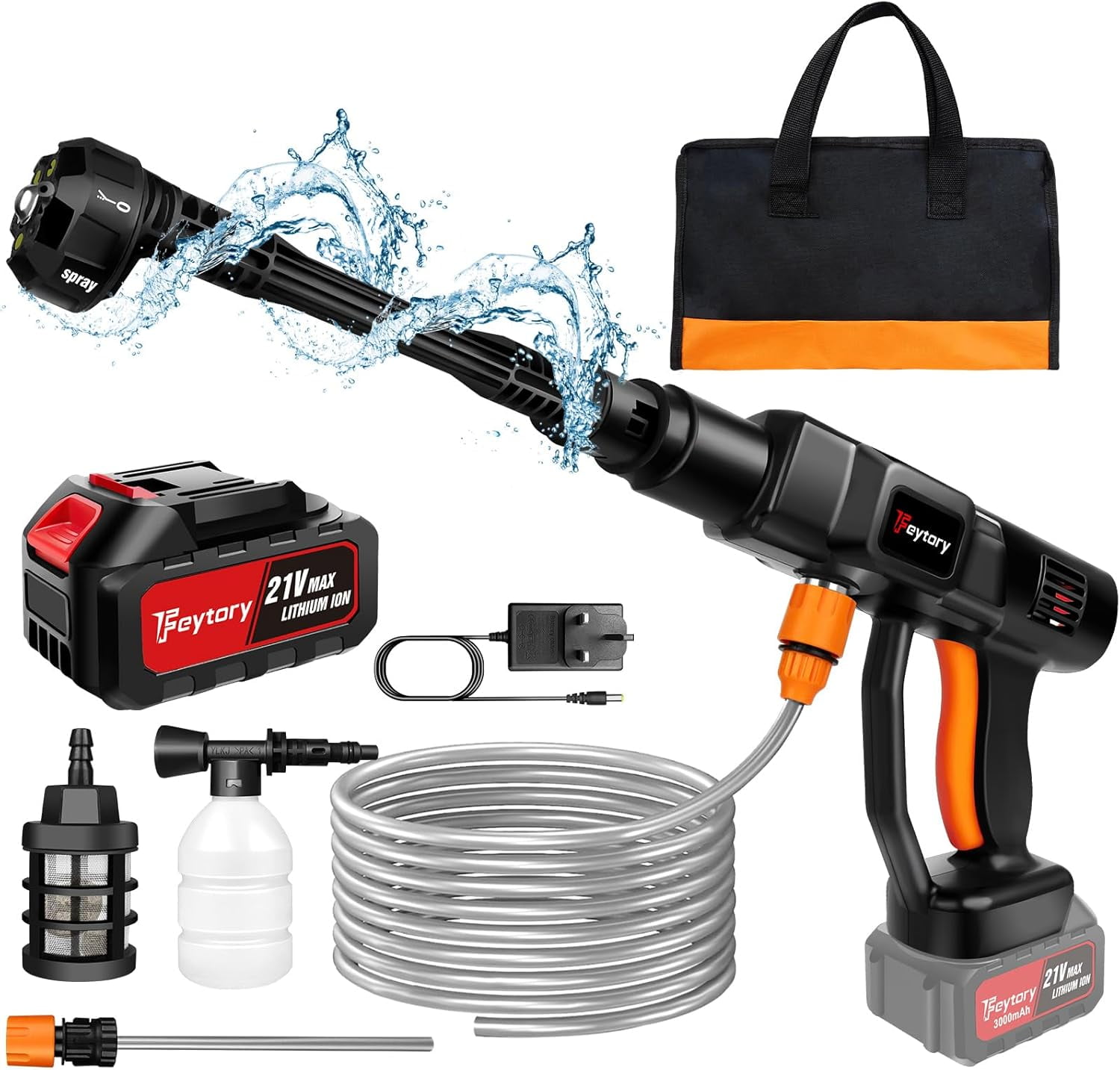 Cordless Pressure Washer, 652PSI Portable Cordless Power Washer ...