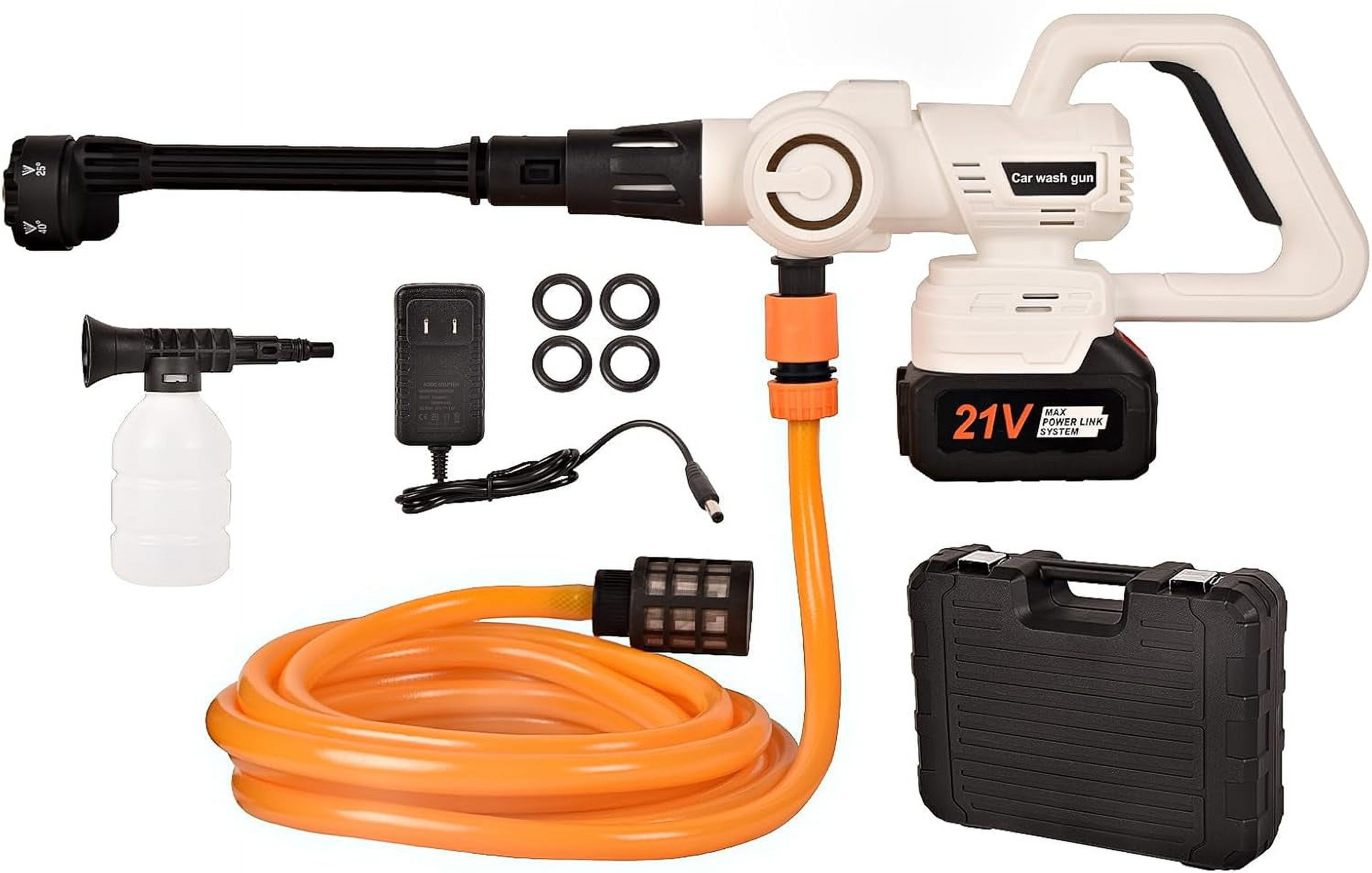 Cordless Pressure Washer with Grip,652 PSI Power Cleaner with 6-in-1 ...