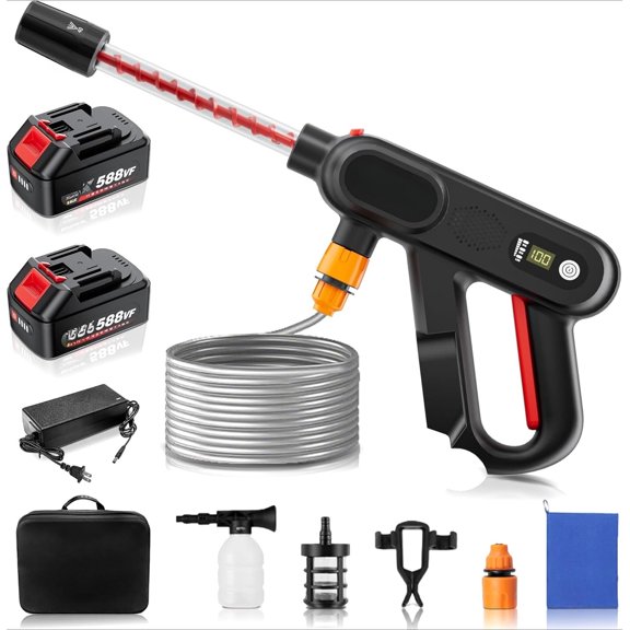 RYOBI ONE+ 18V P4500 Cordless Telescoping Power Scrubber Kit with ...