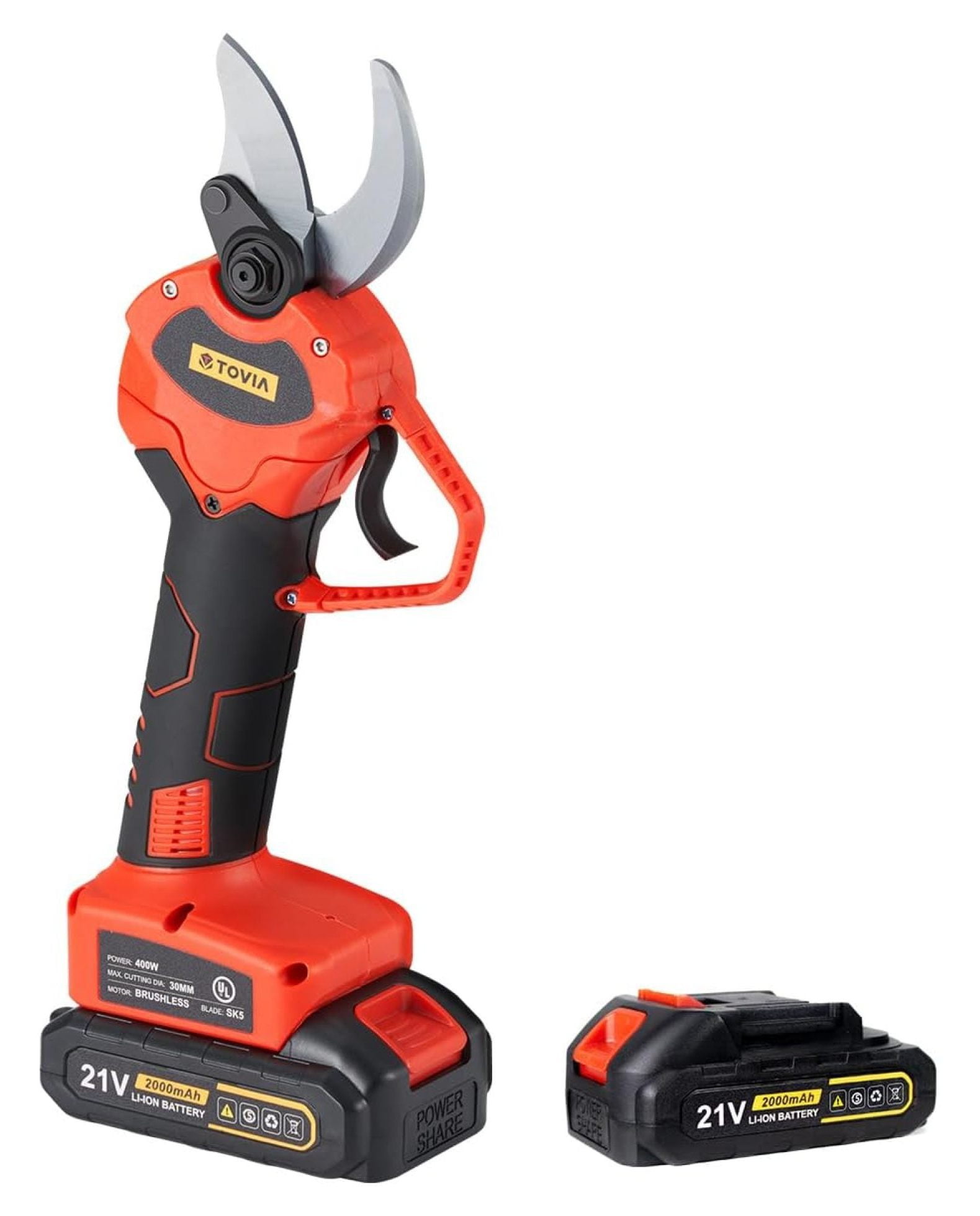 Cordless Pruning Shears, Electric Pruner with 2 Pack 21V Lithium ...