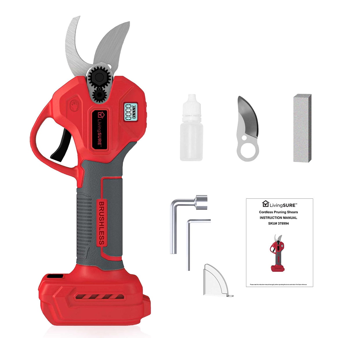 Cordless Pruning Shears by LivingSURE Portable Electric Shears For ...