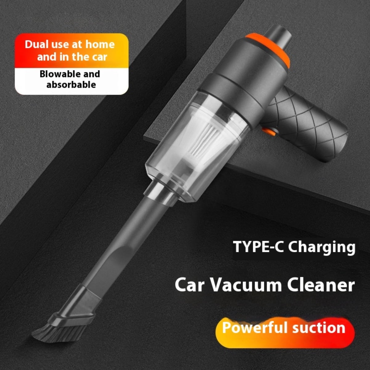 Cordless Rechargeable Car Vacuum Powerful Suction Compact Lightweight ...