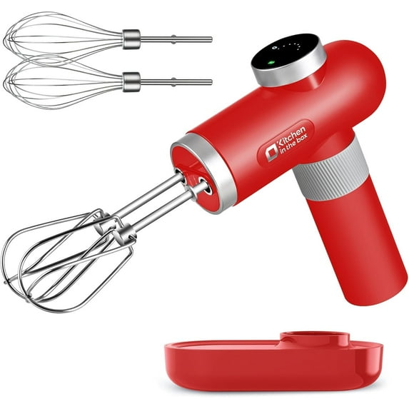 Cordless Rechargeable Hand Mixer for Kitchen, Portable Handheld ...