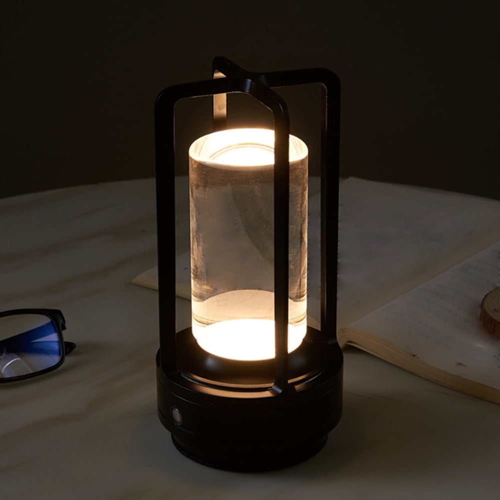Cordless Rechargeable Lantern Table Lamp, 2000mAh Battery Operated ...