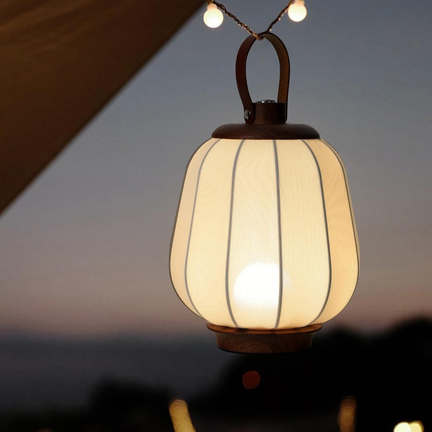 Cordless Rechargeable Lanterns Table Lamp - LED Outdoor Light,4000 mAh ...