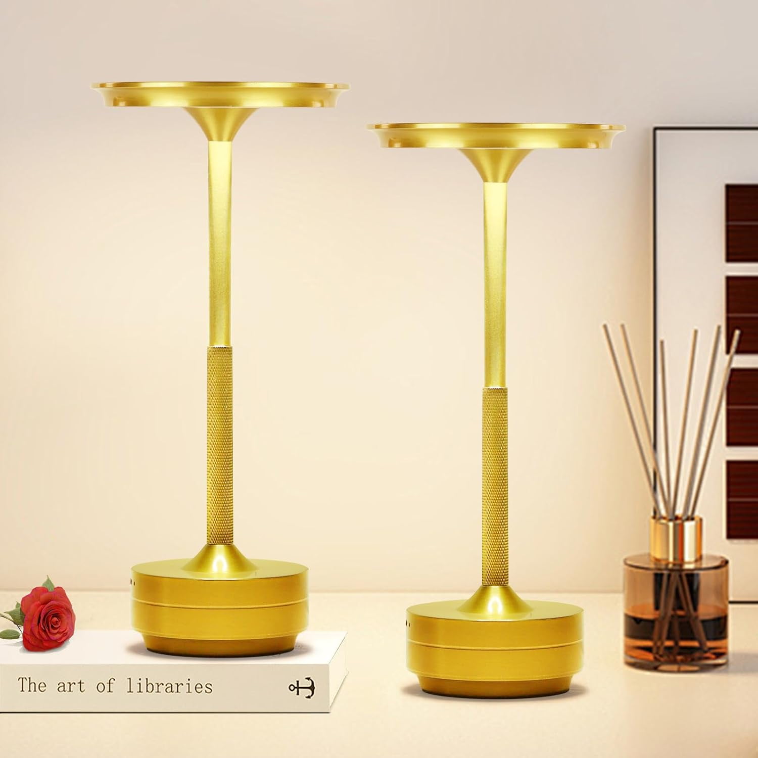 Cordless Rechargeable Table Lamp,Portable Desk Lamp Dining Table Light ...