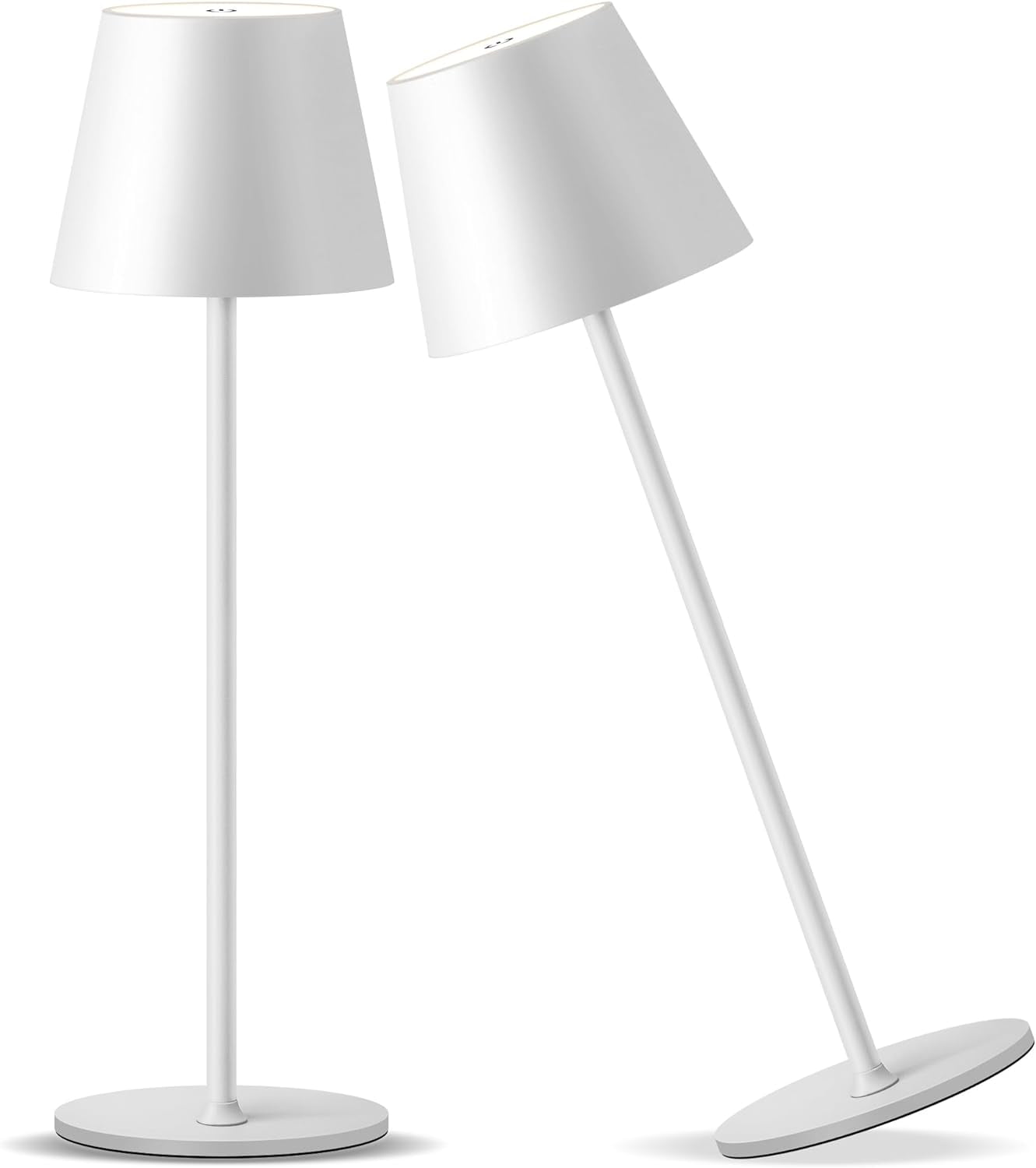 Cordless Rechargeable Table Lamp Set of 2, 5000mAh Battery Powered LED ...