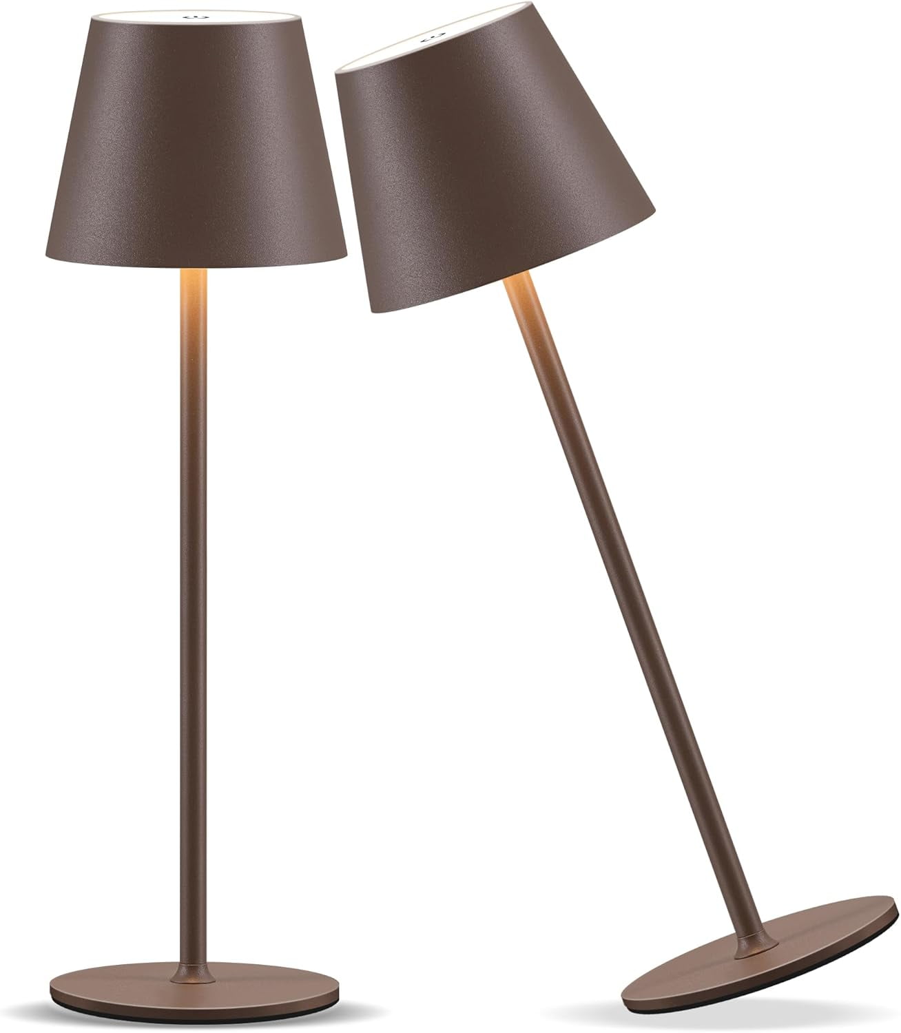 Cordless Rechargeable Table Lamp Set of 2, 5000mAh Battery Powered LED ...