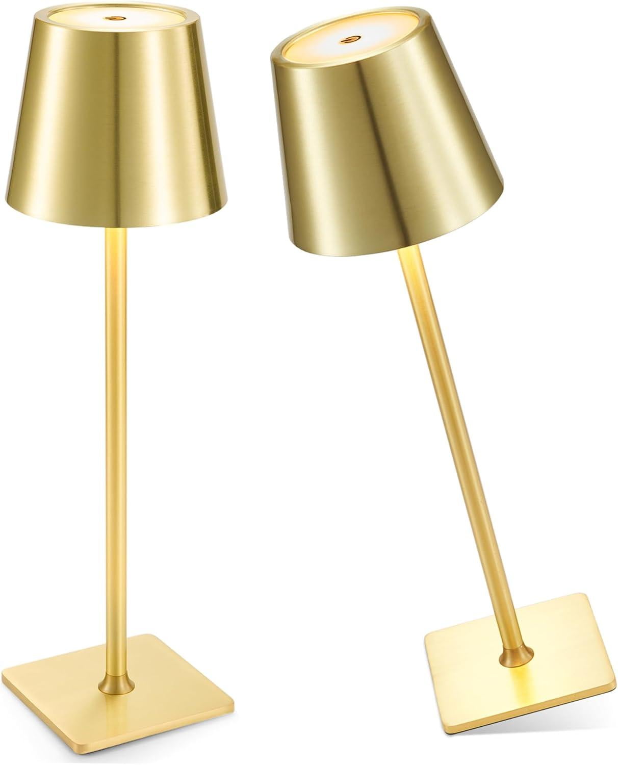 Cordless Rechargeable Table Lamp Set of 2, 5000mah Battery Operated ...