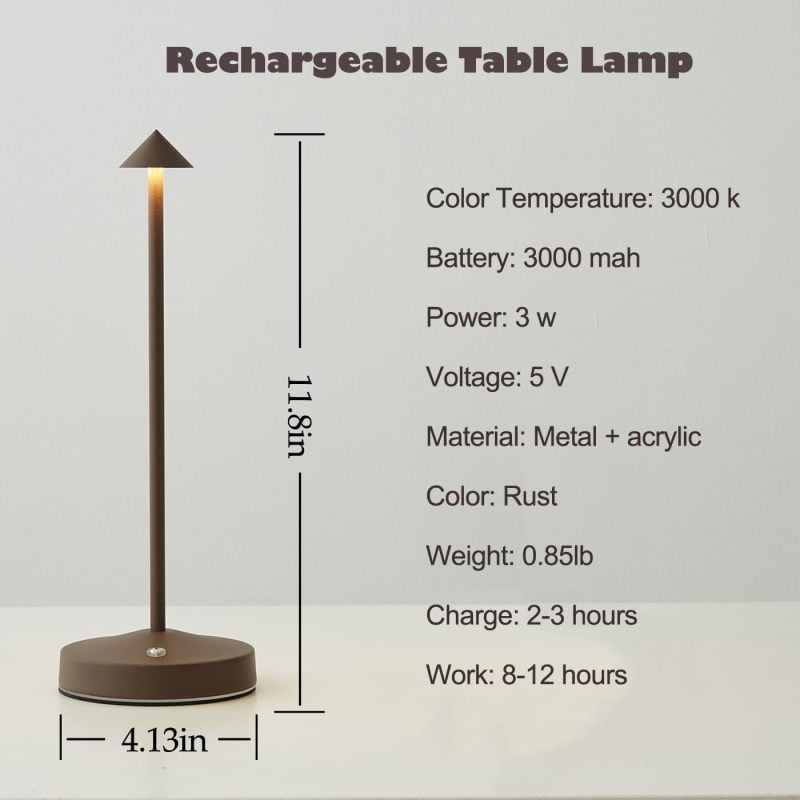 Cordless Rechargeable Table Lamps, Modern Battery-Operated Table Lamps ...