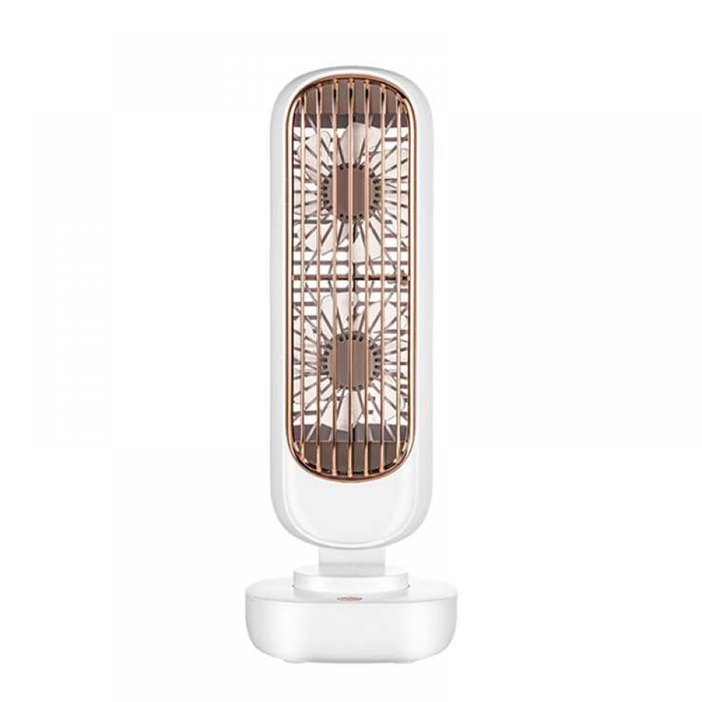 Cordless Rechargeable Tower Fan, Retro Double-Leaf Tower Fan Office ...