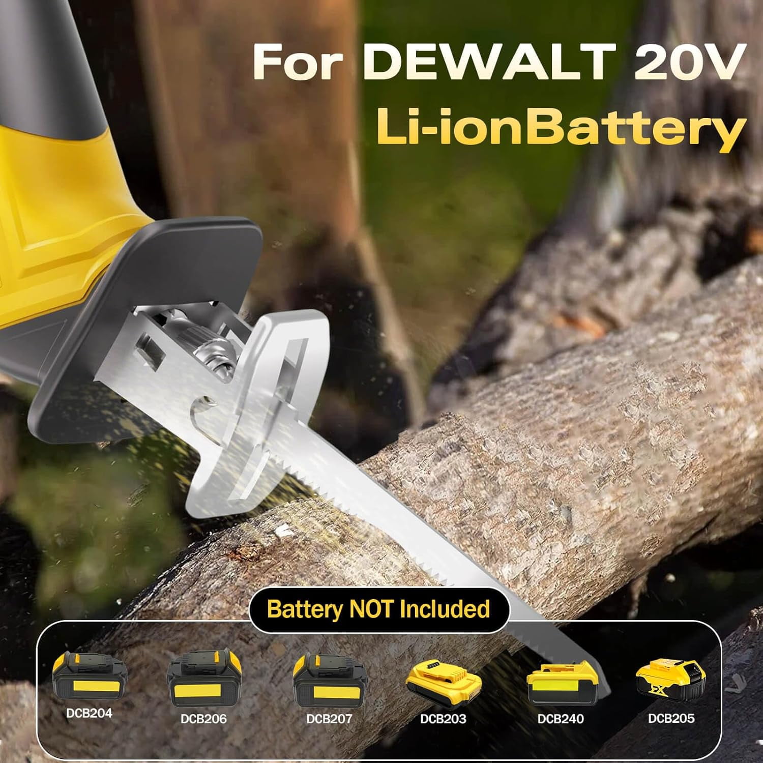 Cordless Reciprocating Saw Compatible with DeWalt 20V Batter, 0-3000SPM ...