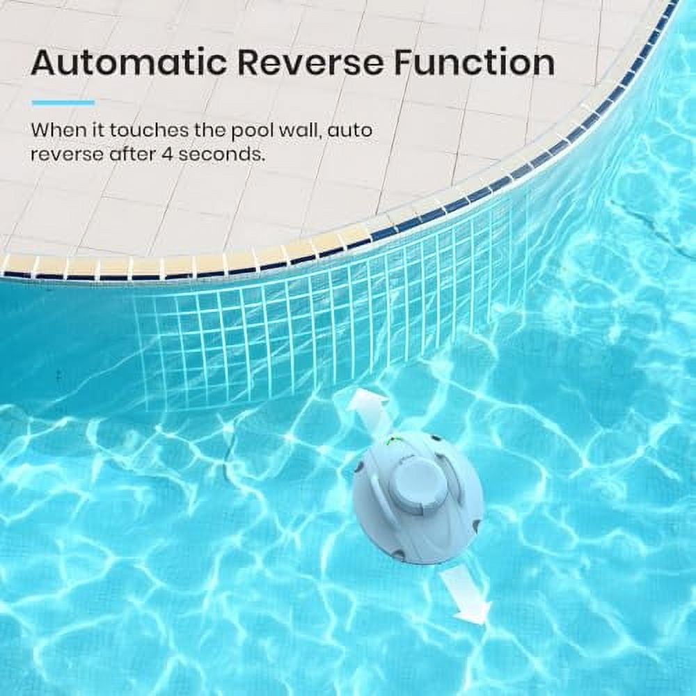Cordless Robotic Pool Cleaner,Pool Vacuum Rechargeable,Pool Cleaner ...
