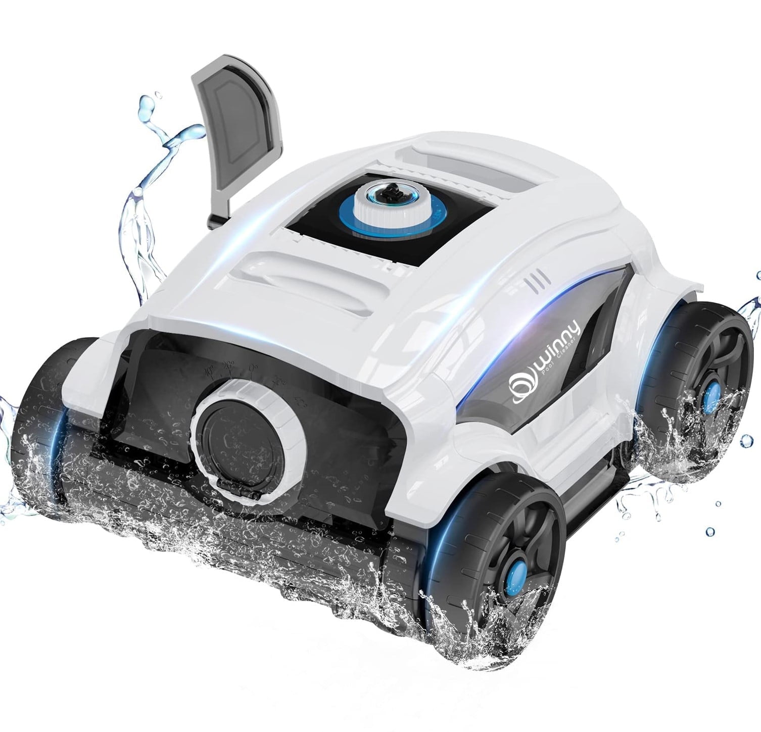 Winny 300 II Cordless Robotic Pool Cleaner, 45W, Auto-Parking, 130Mins ...