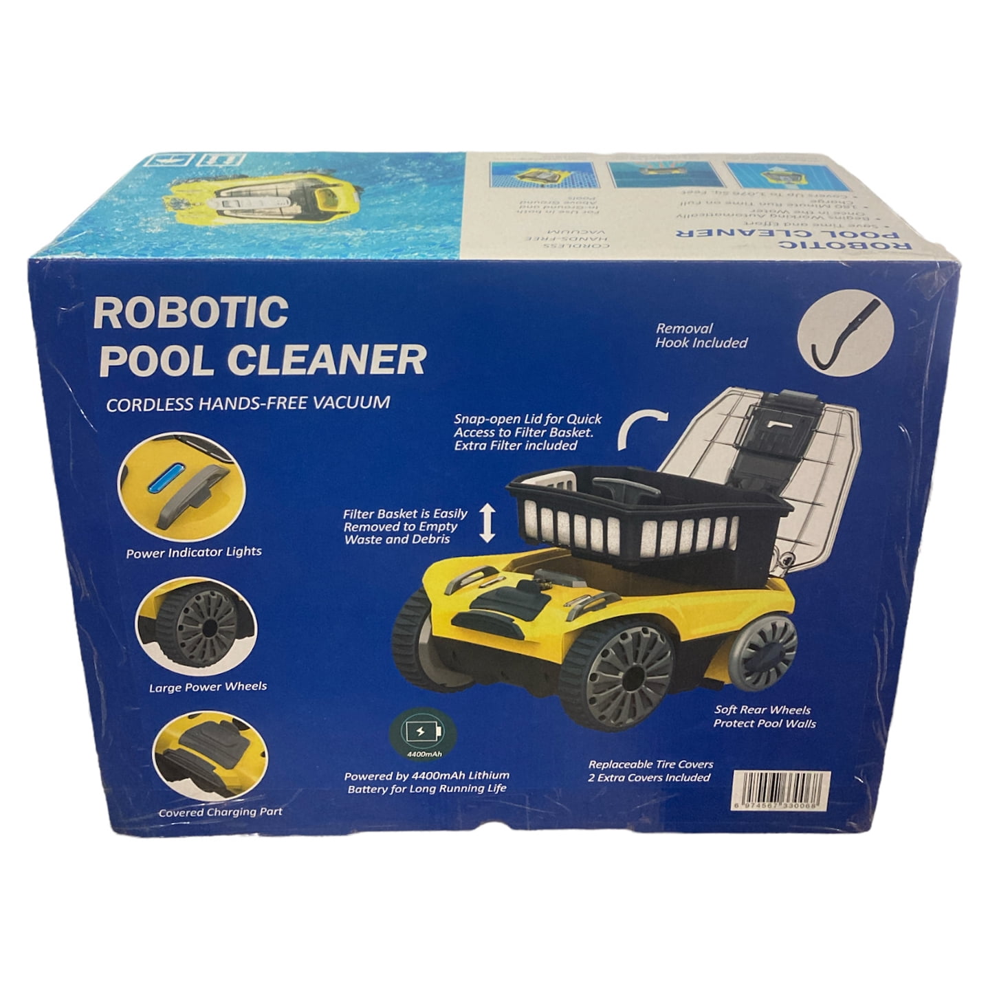 Robo Self-Cleaning Cordless Robotic Pool Vacuum Cleaner, 3-Level ...