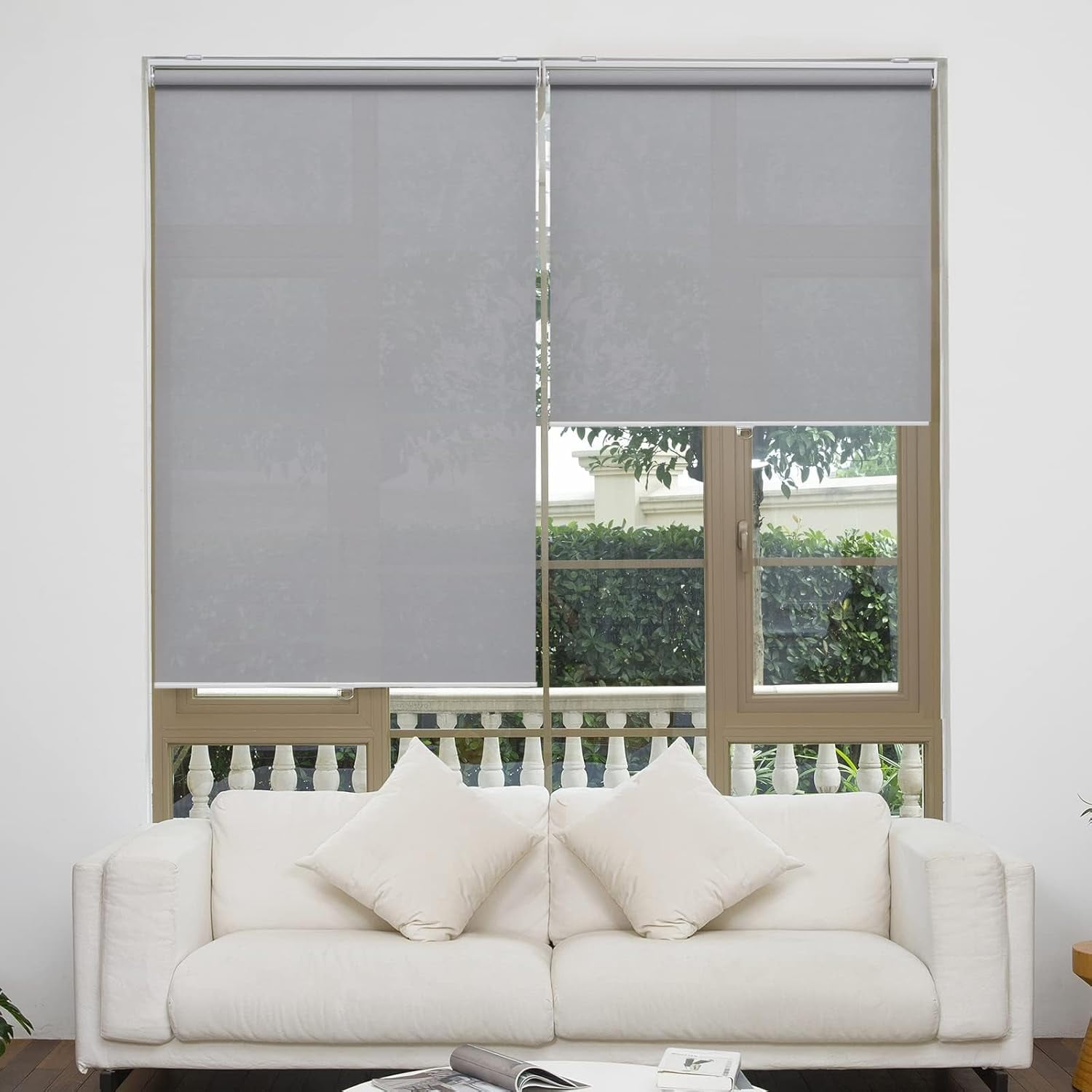 Cordless Roller Shades for Windows Light Filtering Shades with 5% ...