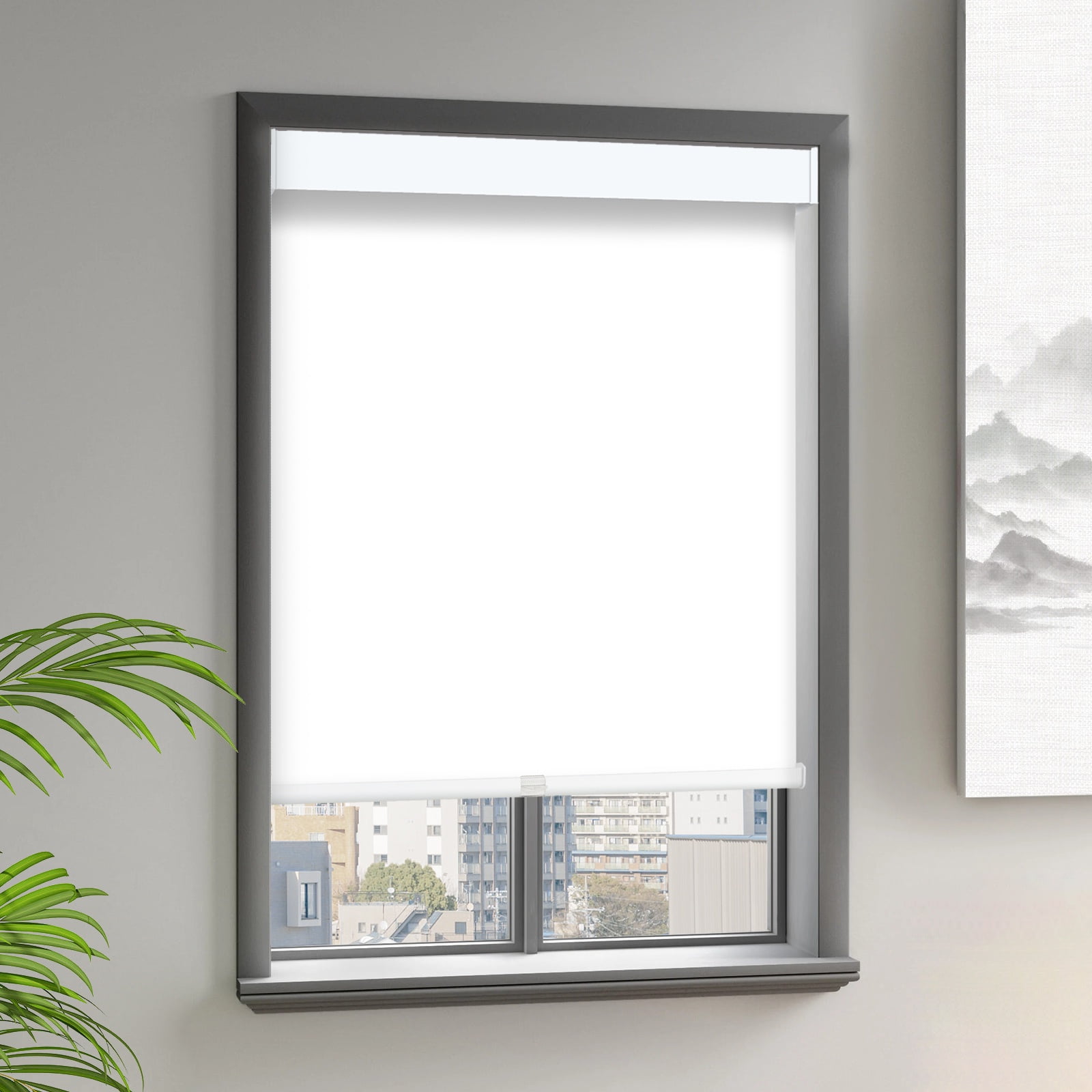 Cordless Roller Window Blinds 100% Blackout Shades with Thermal ...