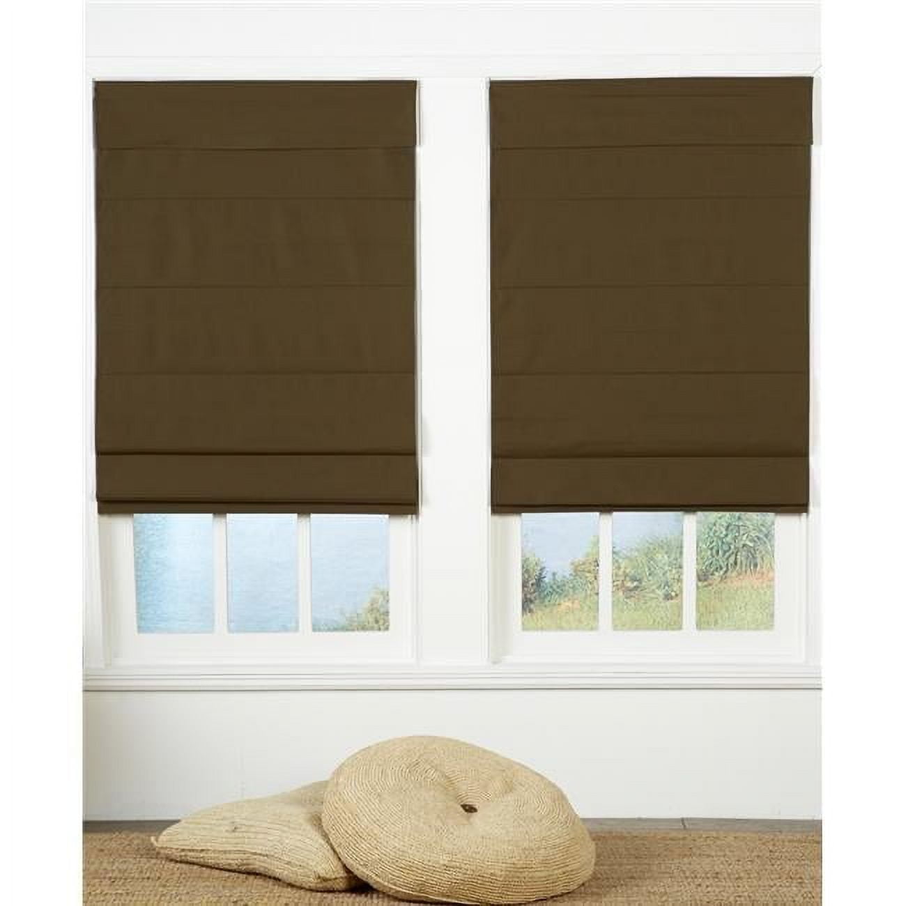 Cordless Roman Shade, Chocolate - 42 x 72 in. - Walmart.com