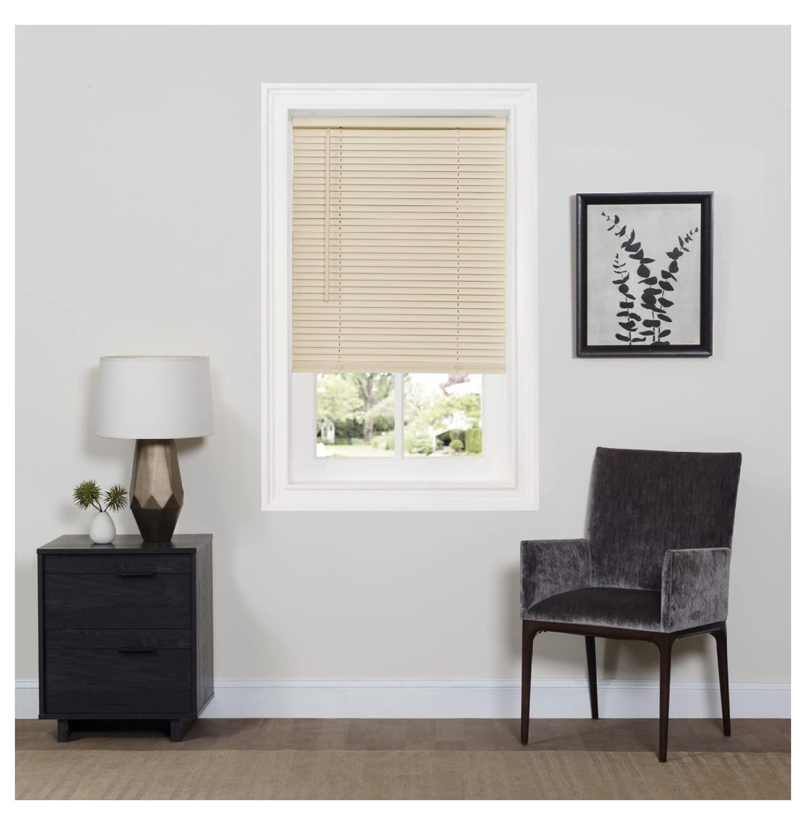 Cordless Room Darkening Mini Blind - 23 Inch Width, 64 Inch Length, 1 ...