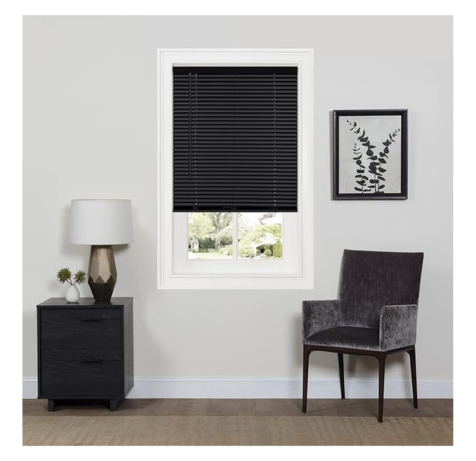 Cordless Room Darkening Mini Blind - 30 Inch Width, 64 Inch Length, 1 ...