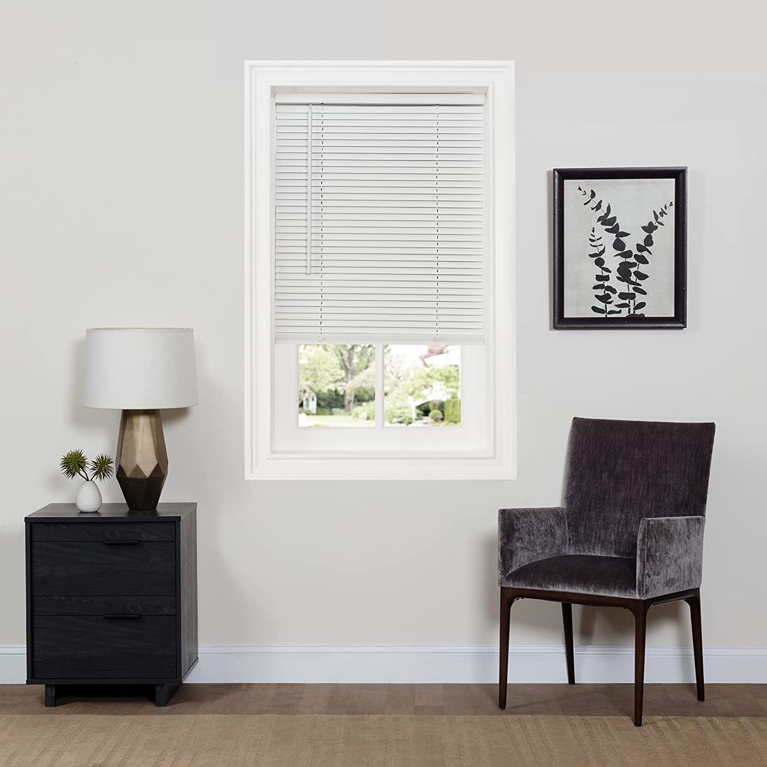 Cordless Room Darkening Mini Blind - 32 Inch Width, 64 Inch Length, 1 ...