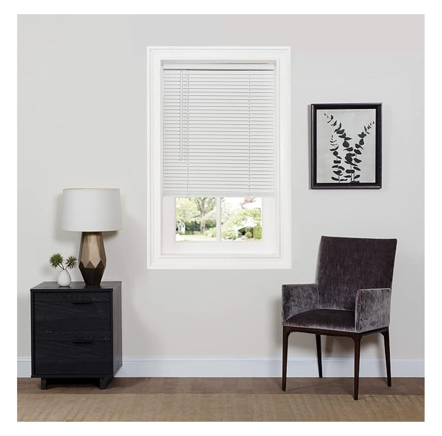 Cordless Room Darkening Mini Blind - 43 Inch Width, 64 Inch Length, 1 ...