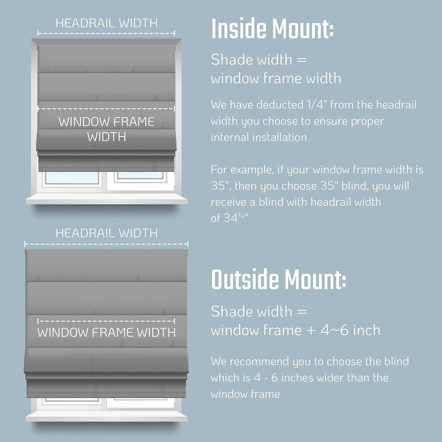 Cordless Room Darkening Roman Shades for Windows, Textured Woven ...