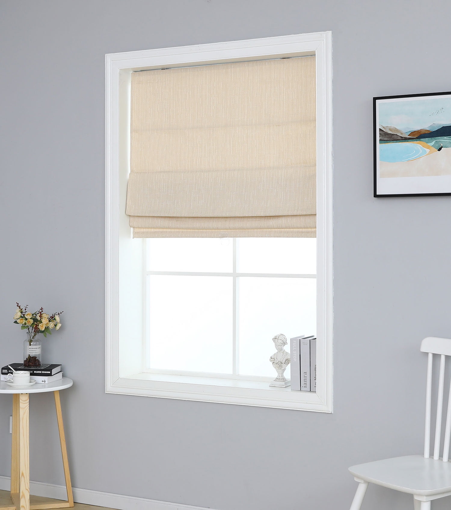 Free Shipping! Cordless Room Darkening Roman Shades for Windows ...
