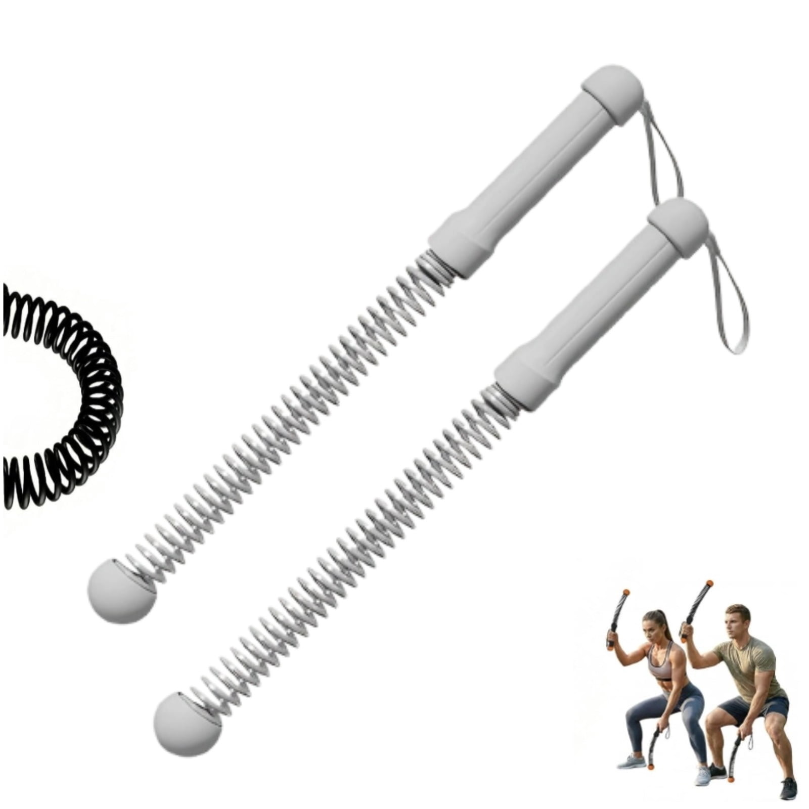 Cordless Ropeless Battle Ropes for Home Gym – Portable Weighted Workout ...
