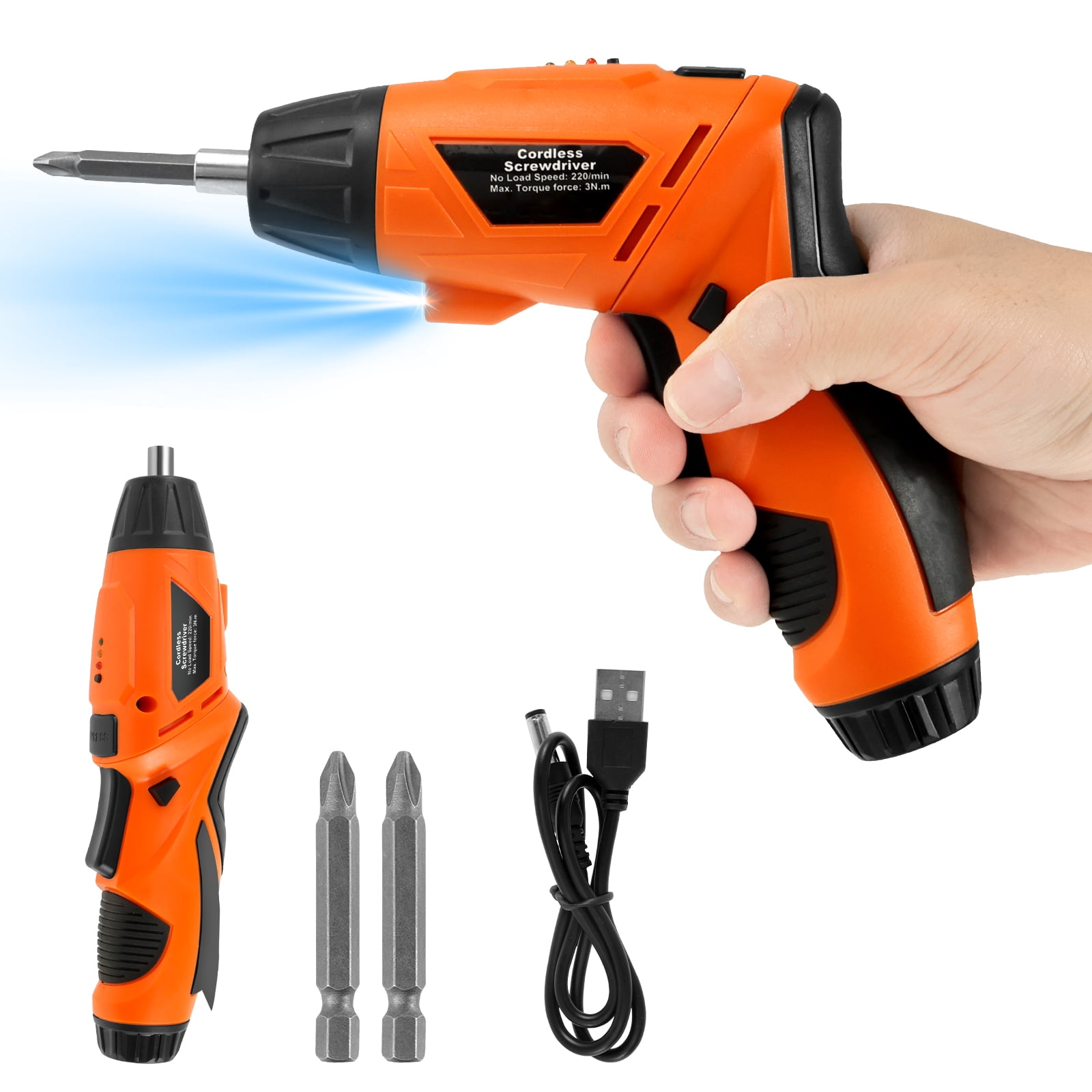 Cordless Screwdriver Set 1300mAh Rechargeable Electric Screwdriver Kit ...