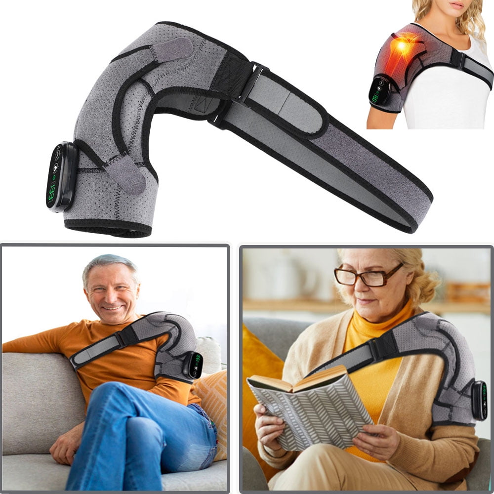 Sumei Heated Shoulder Wrap with Massage for Men Women Frozen Shoulder ...