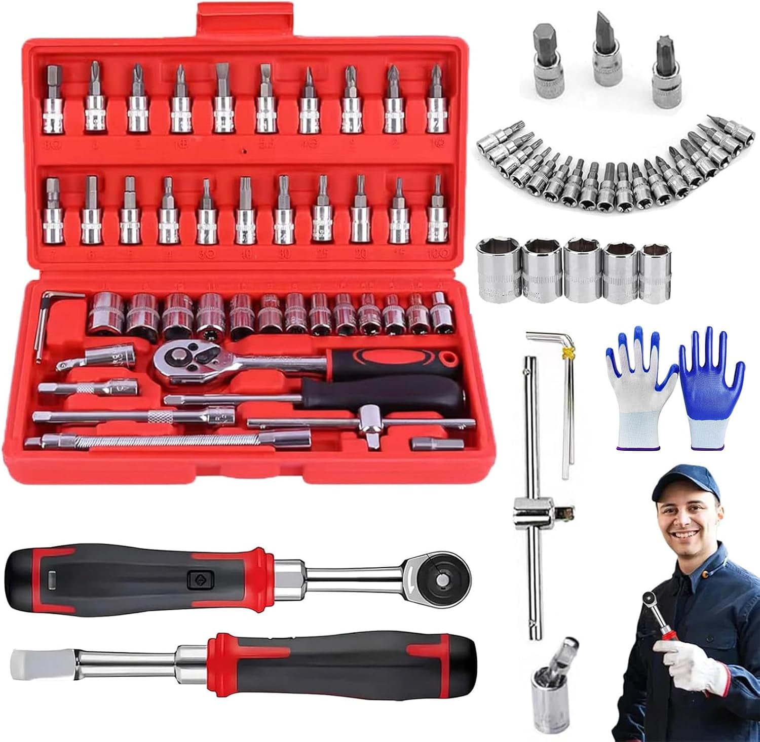 Cordless Slim Ratchet Set, 2025 New Cordless Electric Slim Ratchet Set ...