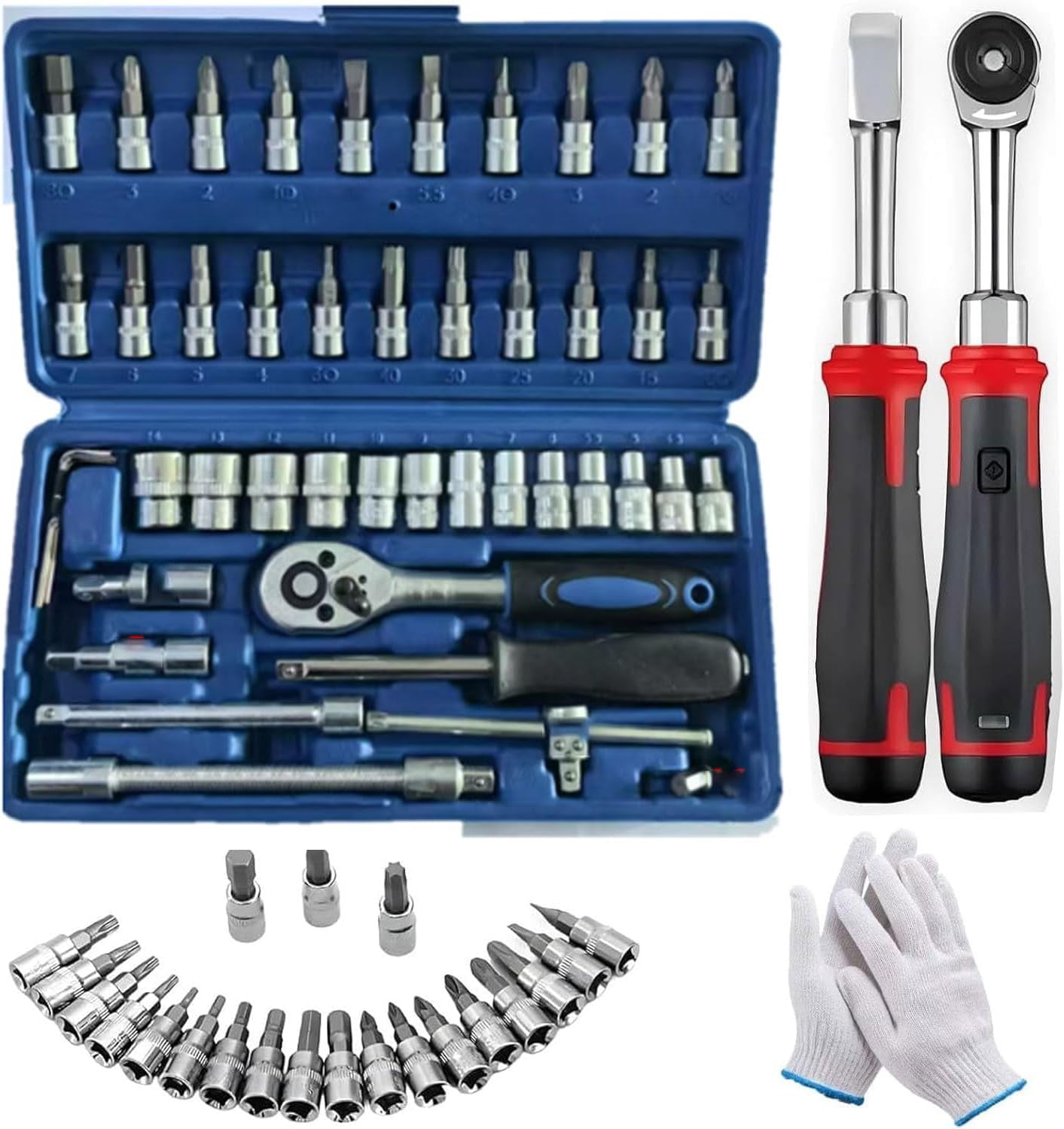 Cordless Slim Ratchet Set,Electric Ratchet Wrench,Ratcheting Wrench Set ...