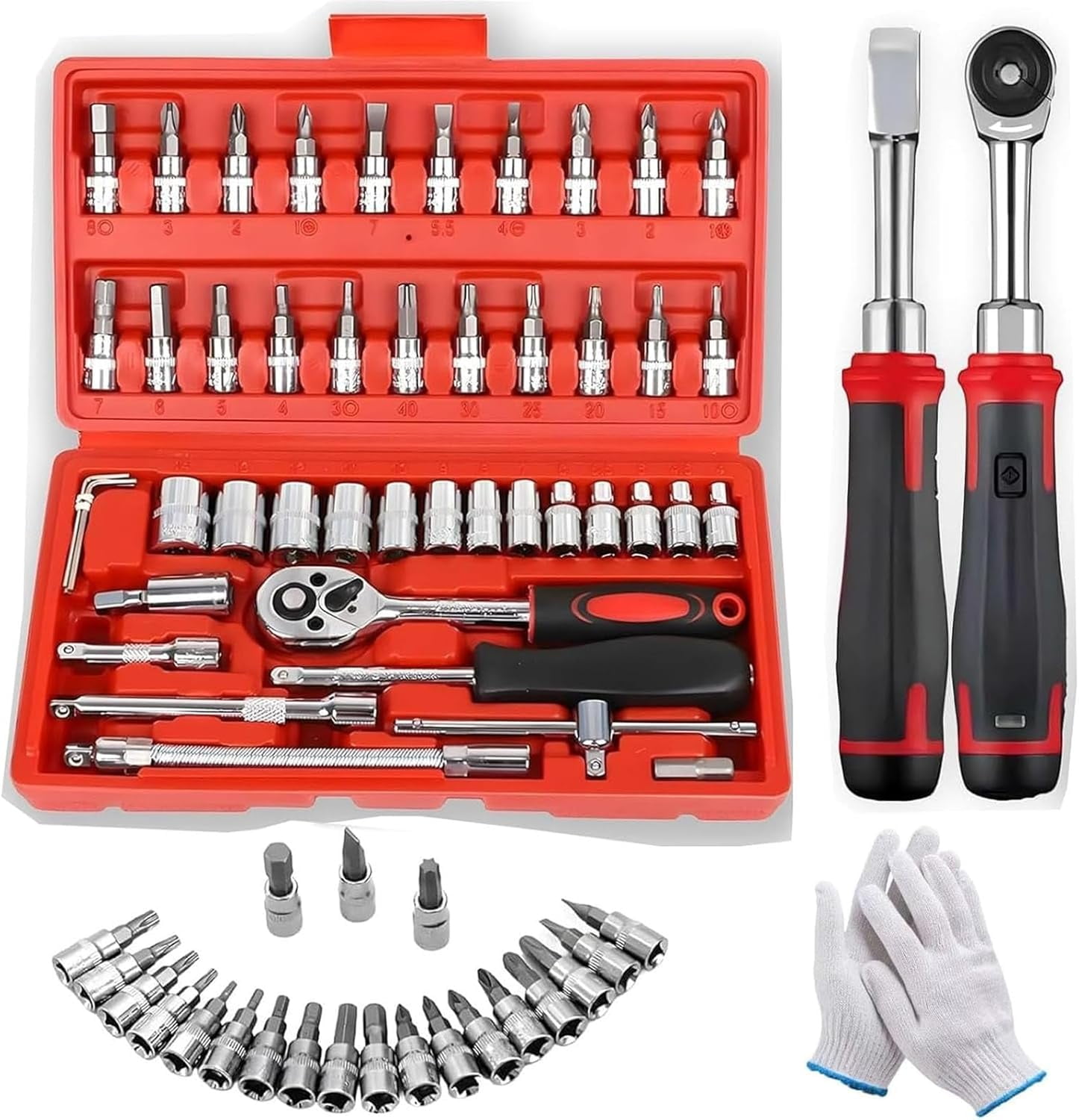 Cordless Slim Ratchet Set,Electric Ratchet Wrench,Ratcheting Wrench Set ...