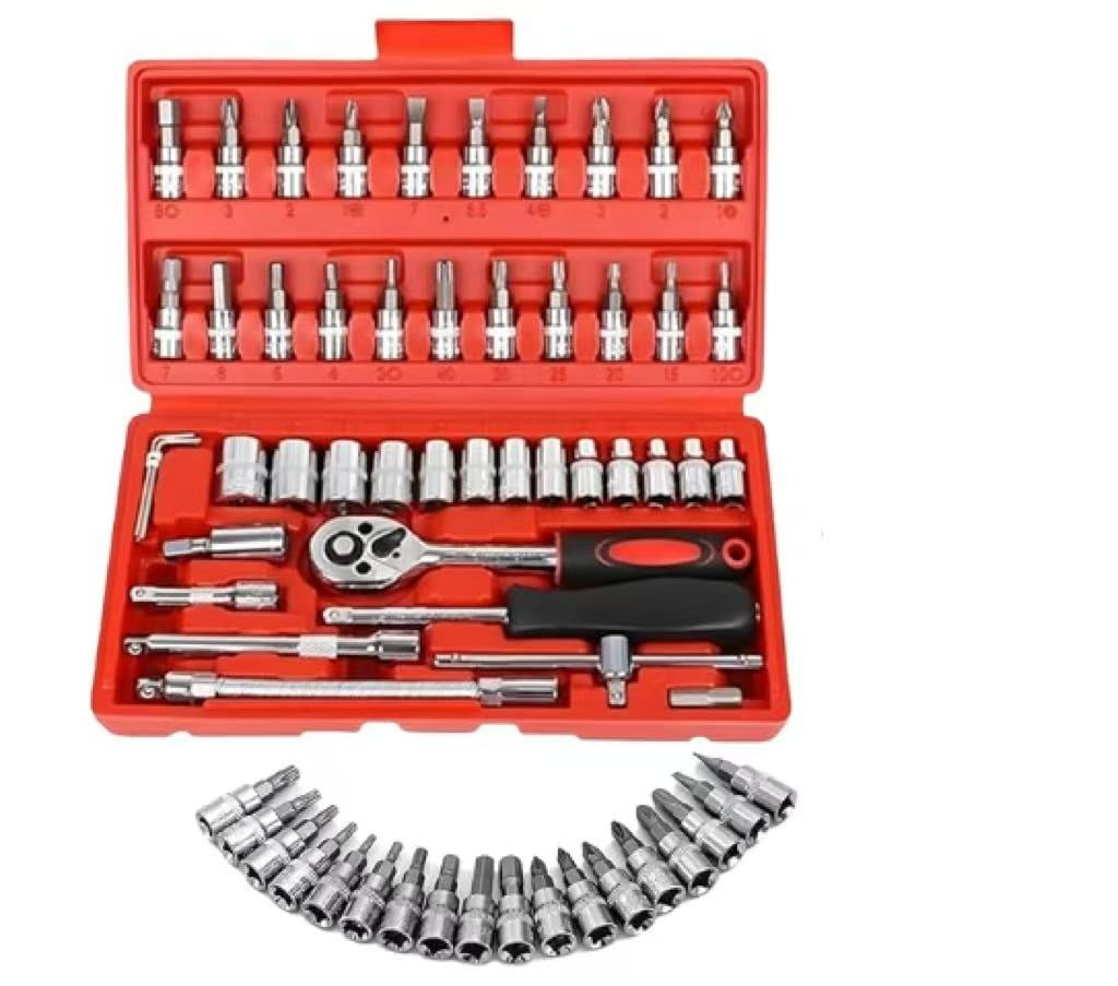 Cordless Slim Ratchet Set, Power Ratchet Wrenches，46 Piece 1/4-Inch ...