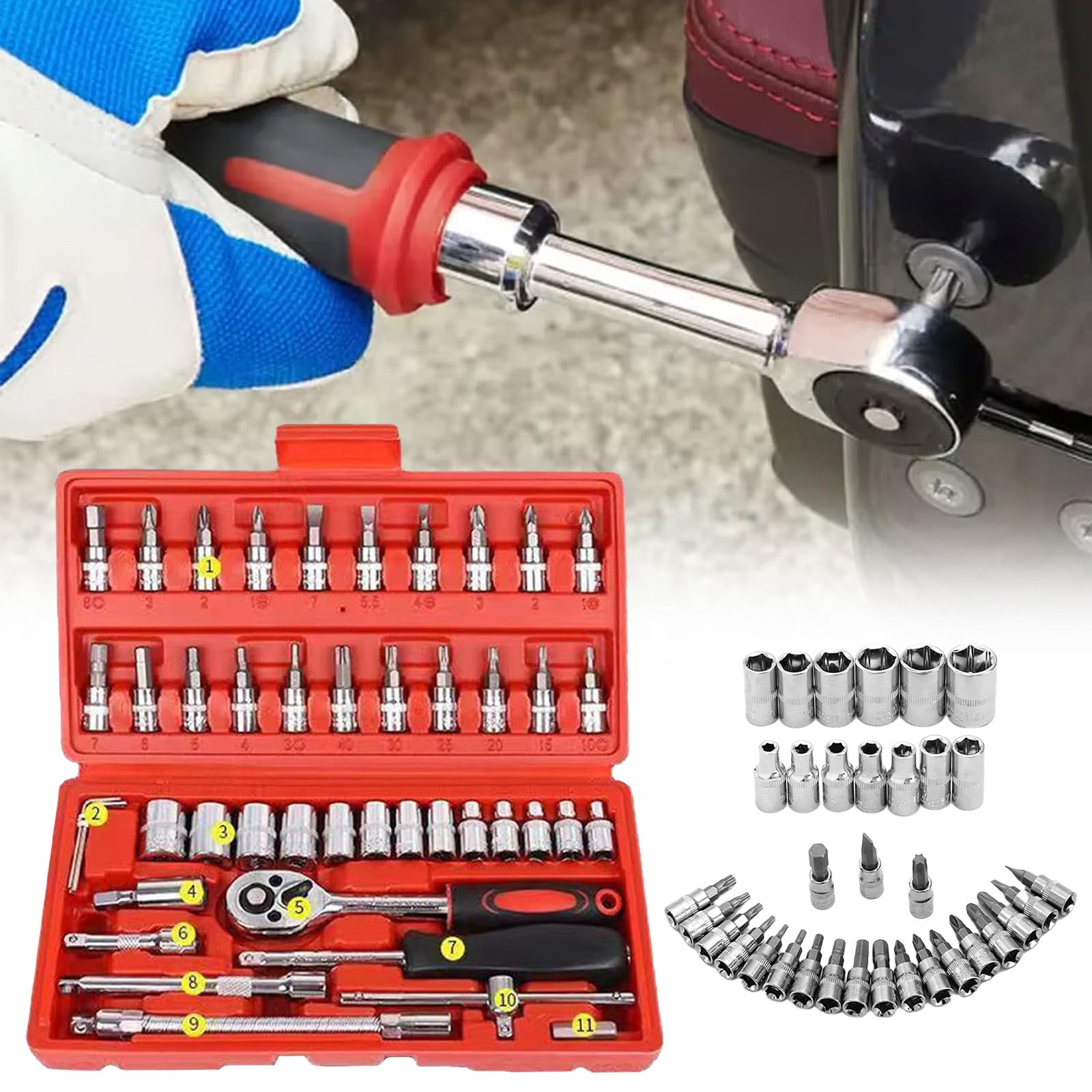 Cordless Slim Set Slim Kit 3/8 Drive Comes With 45 Adjustment Tools ...